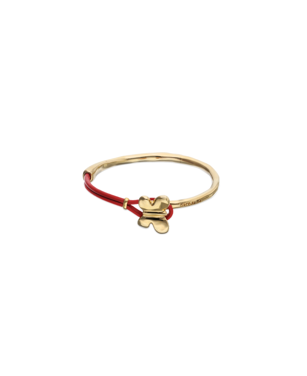 Click here for UNOde50 18k Gold Plated Leather Threat and Butterf... prices