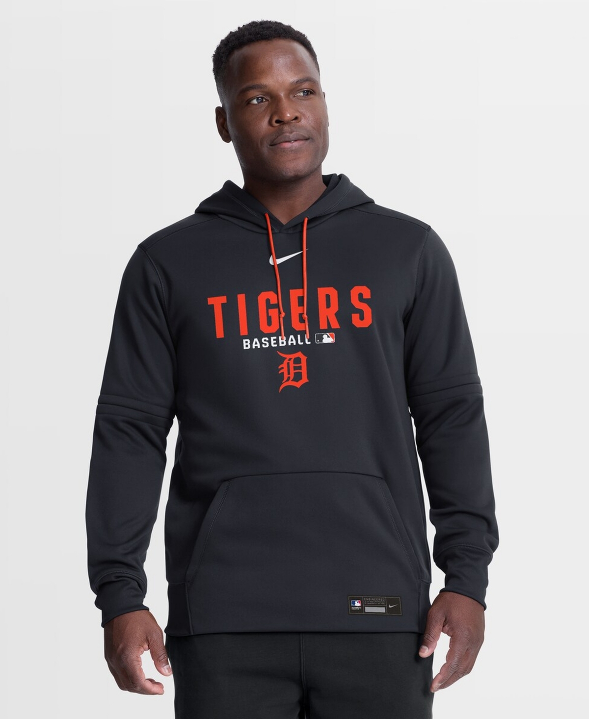 Nike Mens Navy Detroit Tigers Authentic Collection Therma-fit Hoodie - Navy