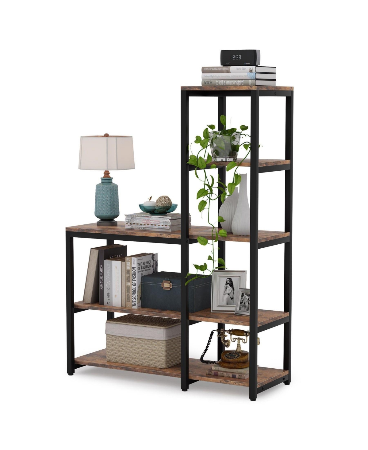 Click here for Slickblue Ladder Style 5 Shelf Bookshelf for Stora... prices