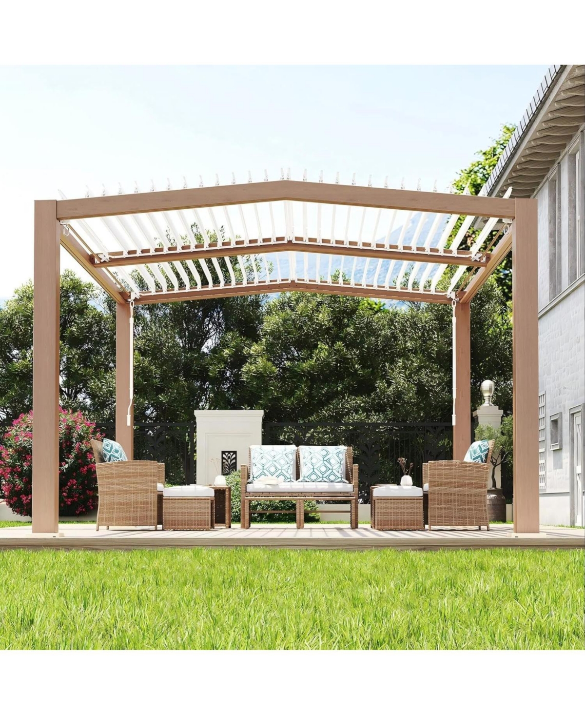 Click here for gaomon Louvered Pergola - Outdoor Pergolas with Ad... prices