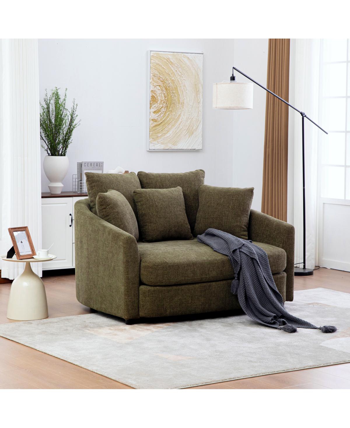 Click here for Streamdale Furniture 56.3 Wide Upholstered Round C... prices