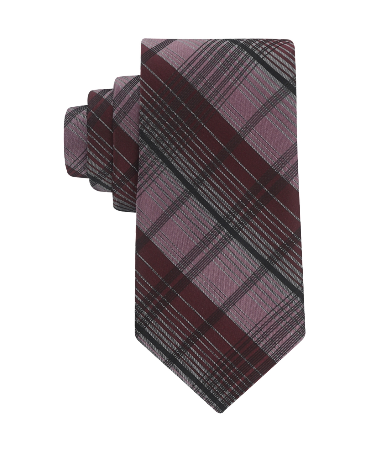 Click here for Calvin Klein Mens Priscille Plaid Tie - Berry prices