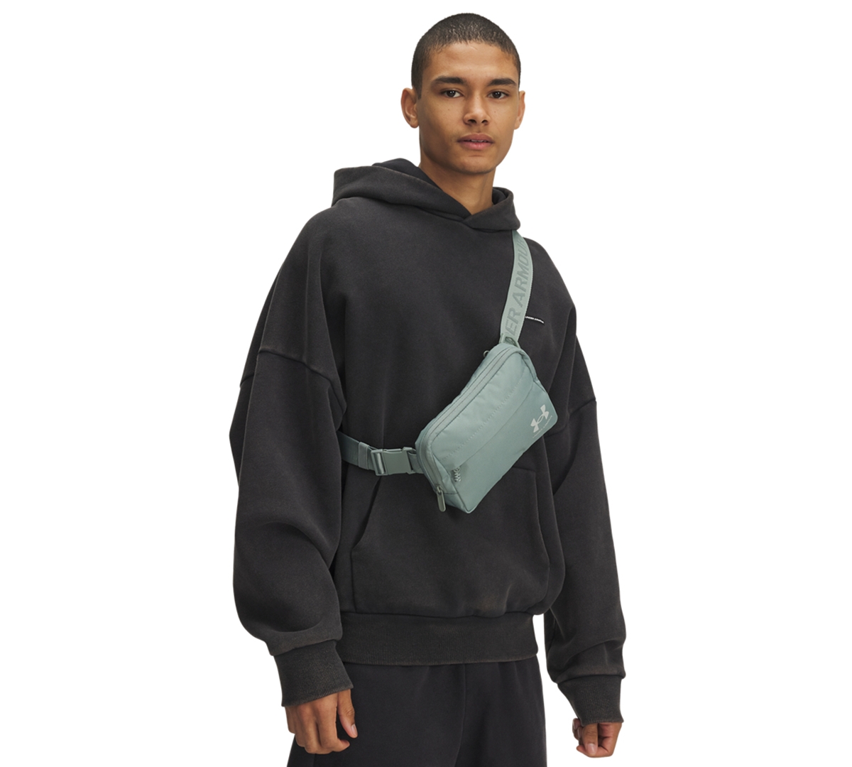 Click here for Under Armour Mens Logo Crossbody Bag - Silica Gree... prices
