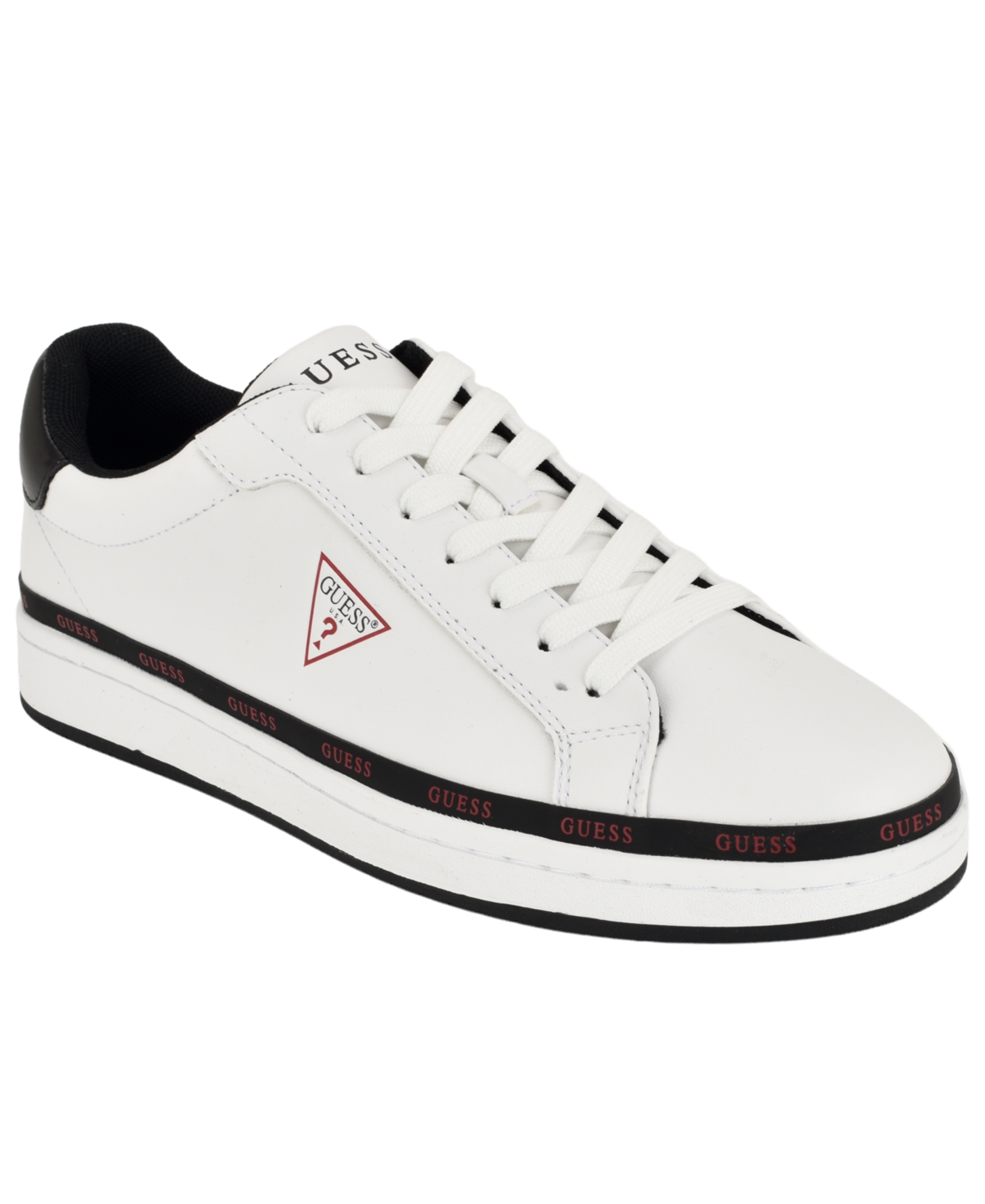 Click here for Guess Mens Likode Fashion Lace-Up Sneakers - White... prices