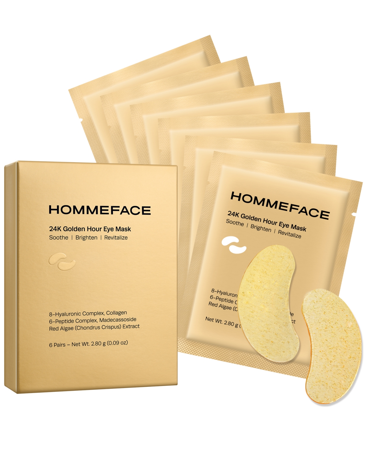 Click here for Hommeface 24k Golden Hour Eye Mask Set prices