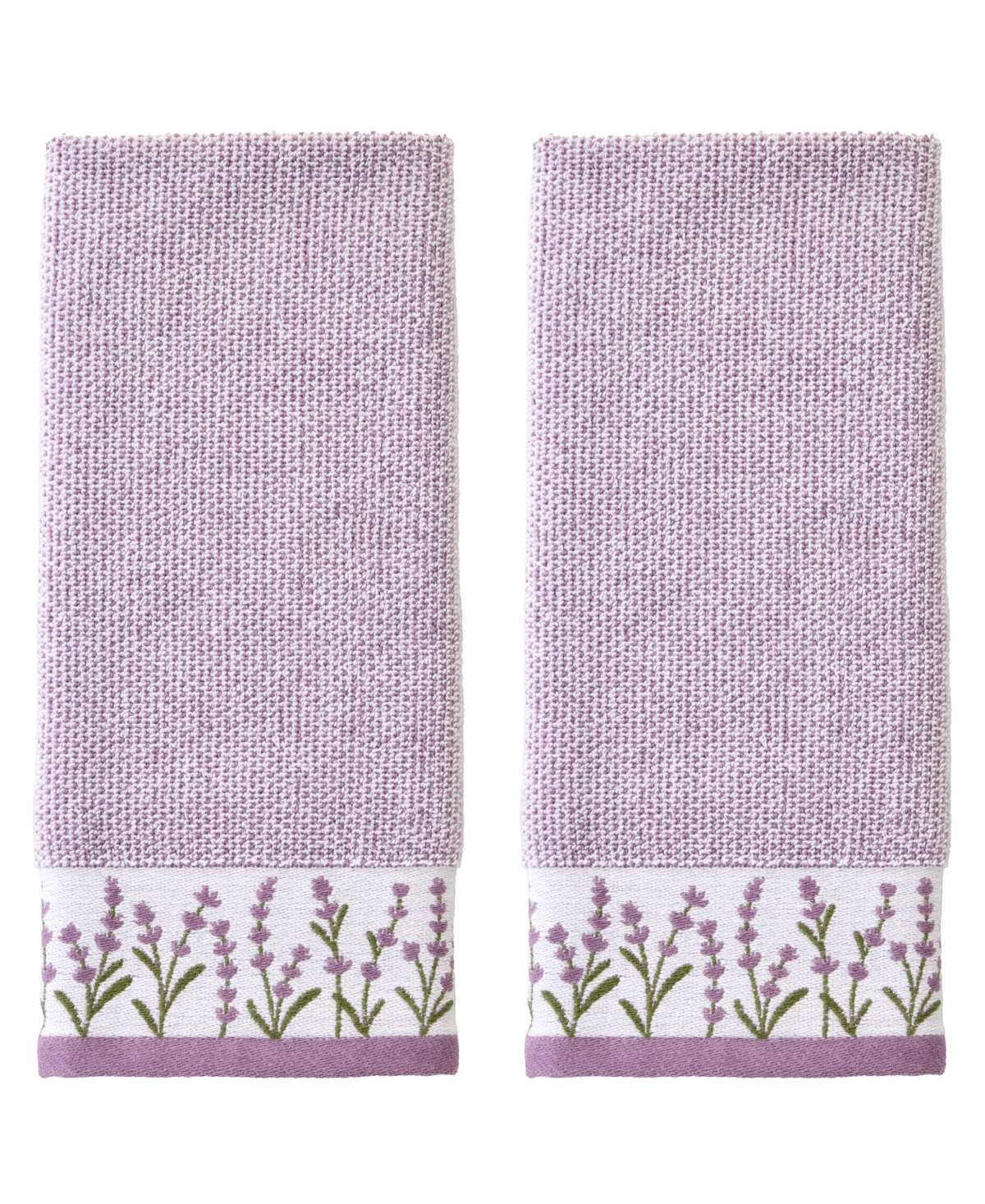 Click here for Skl Home Lavender Border Hand Towel Curved 2-Piece... prices