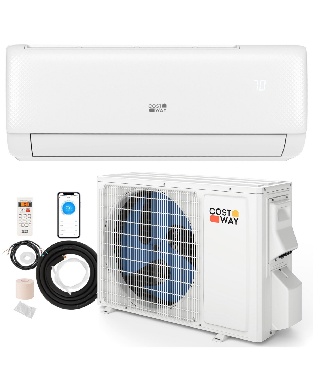 Click here for Costway 9100BTU Wifi Enabled Mini Split Ac 20.5 SE... prices