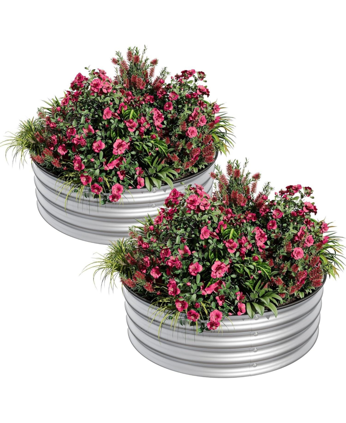 Click here for Xo Round Galvanized Raised Garden Bed 2x1 ft  Meta... prices