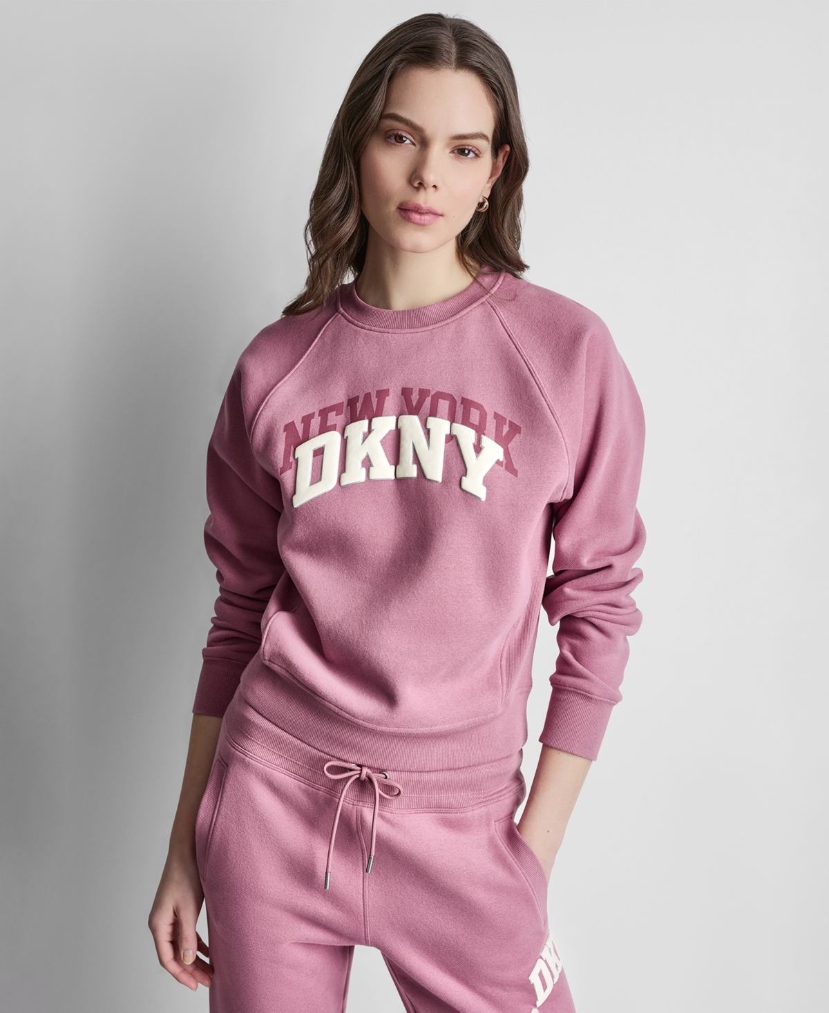 Click here for Dkny Sport Womens Ny Shadow Varsity Logo Crewneck... prices