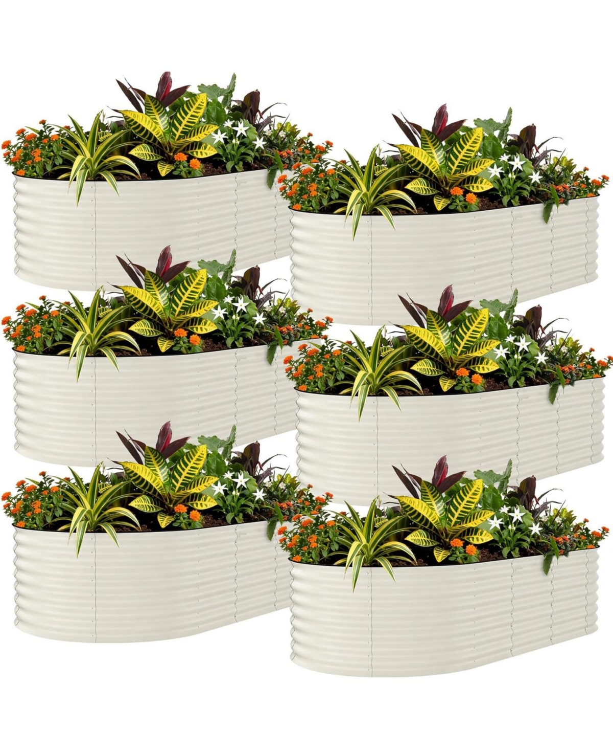 Click here for Xo 6 Pack Galvanized Raised Garden Beds 8x4x2 ft... prices