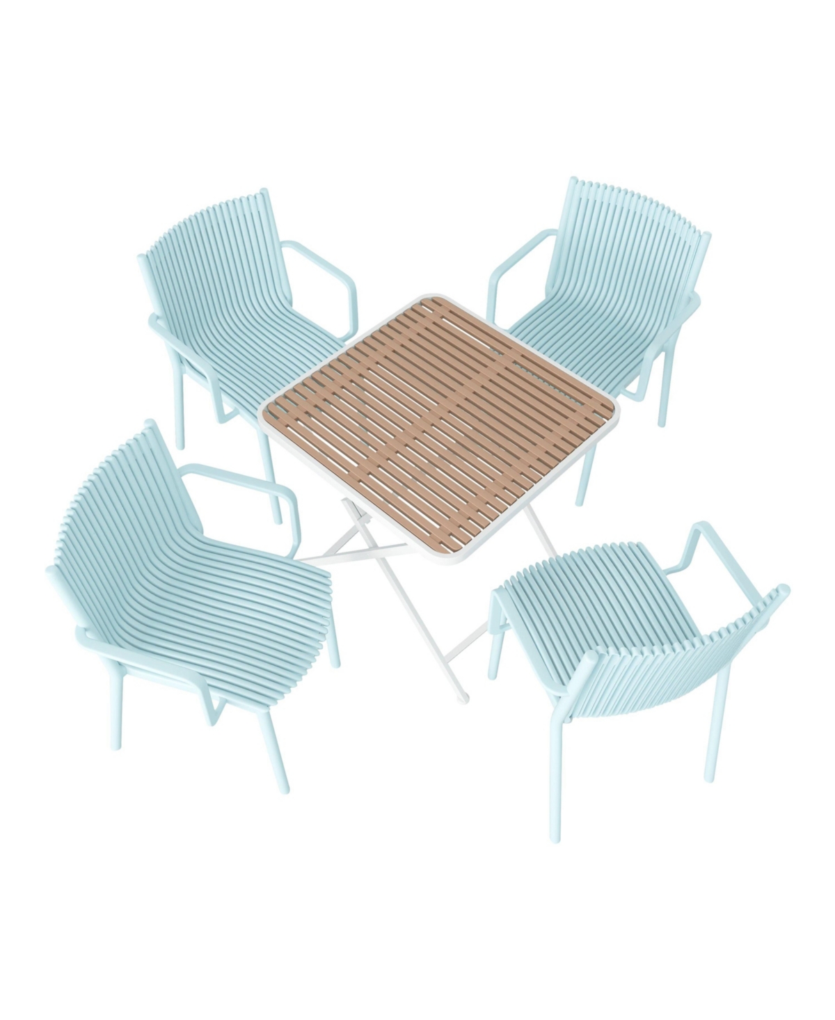 Click here for Mondawe 5-Piece Outdoor Dining Set â Square Fold... prices