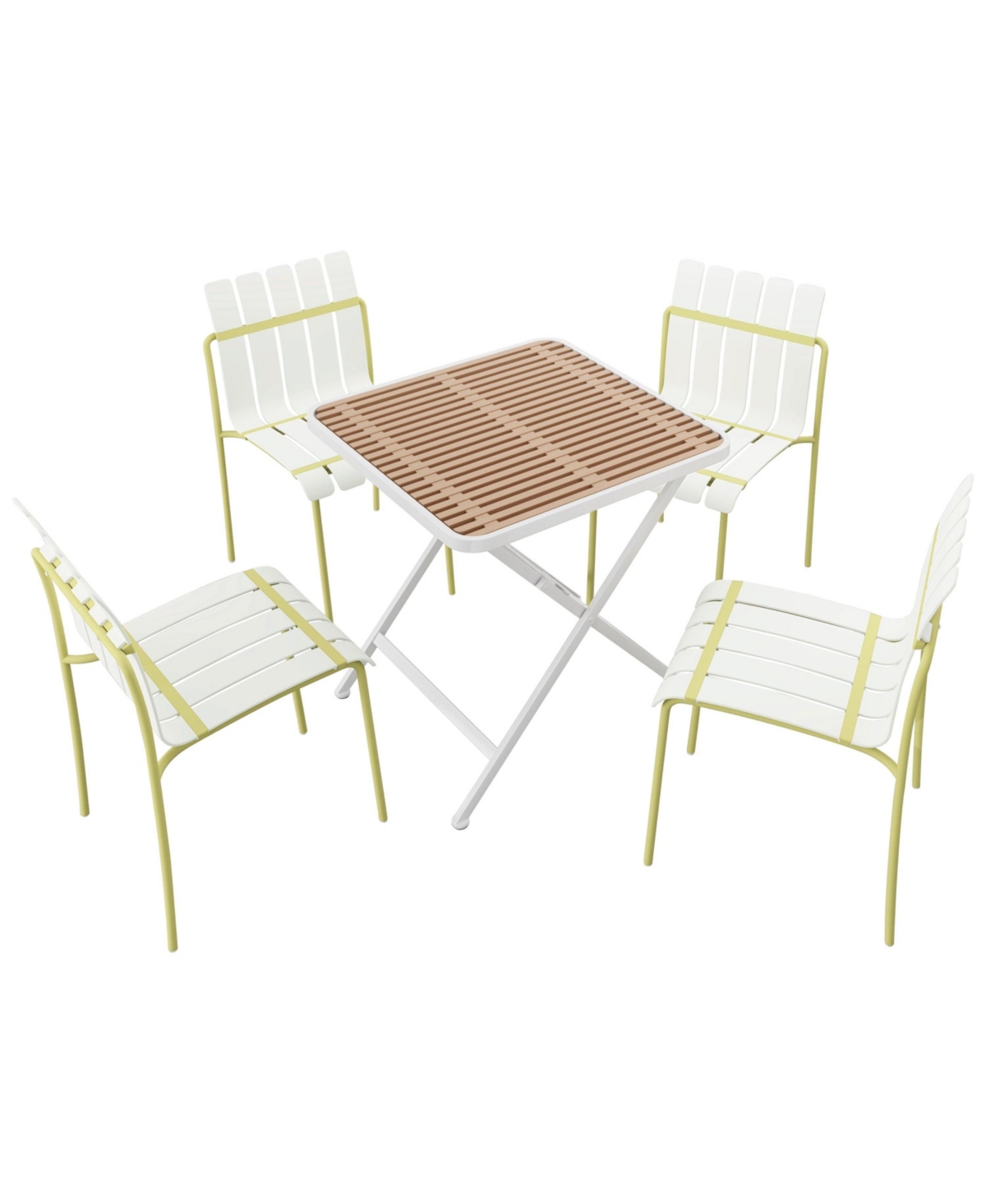 Click here for Mondawe 5-Piece Outdoor Dining Set - Square Foldin... prices