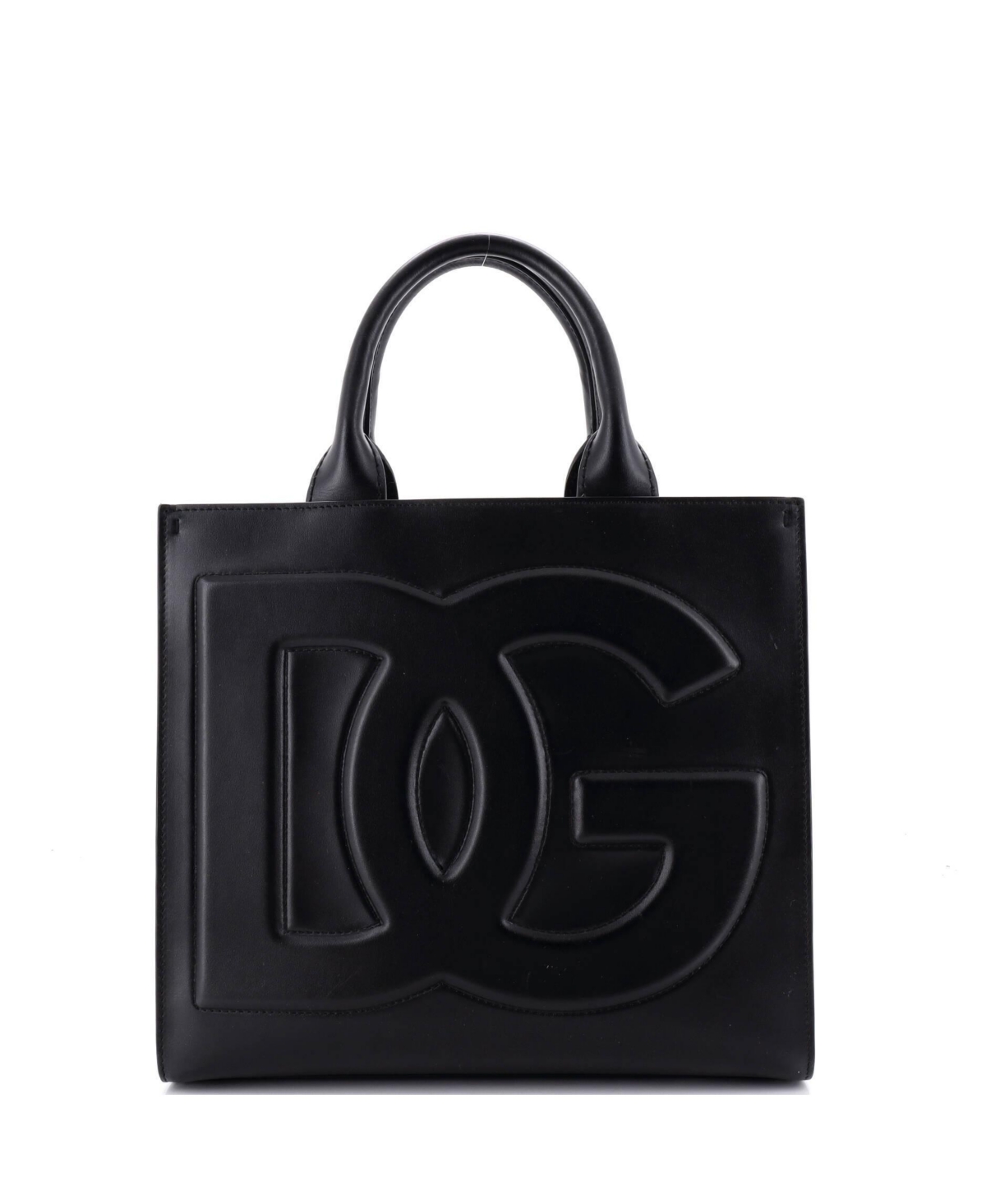 Click here for Pre-Owned Dolce & Gabbana Embossed Logo Beatrice T... prices