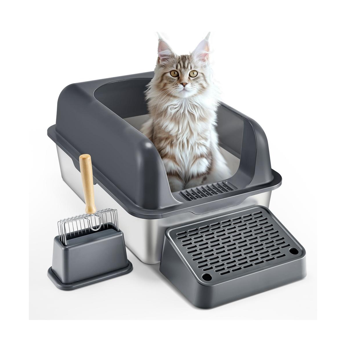 Click here for Ruie Xl Stainless Steel Cat Litter Box 6 in Deep w... prices