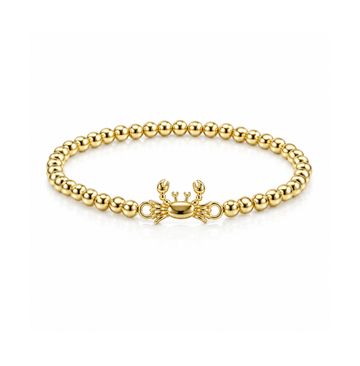 Click here for Dloria Golden Crab Beaded Bracelet - Pale Blue prices