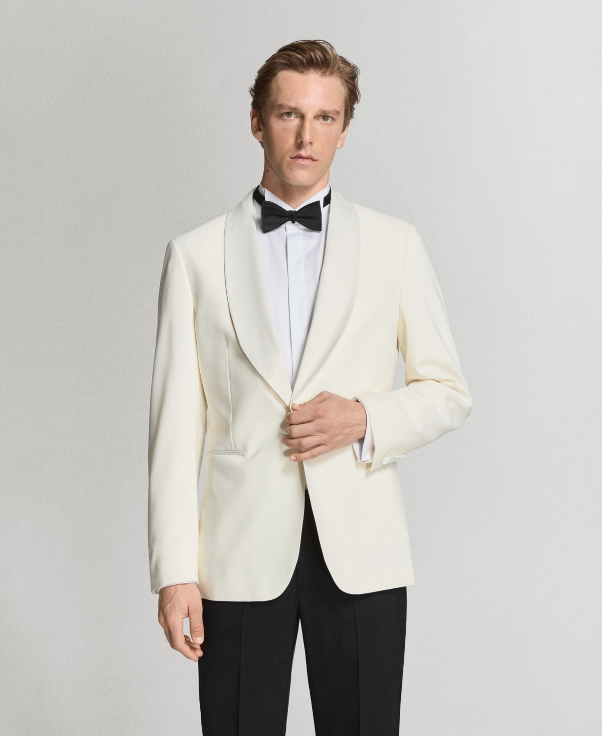 Click here for Mango Mens Slim-Fit Wool Tuxedo Suit Jacket - Off... prices