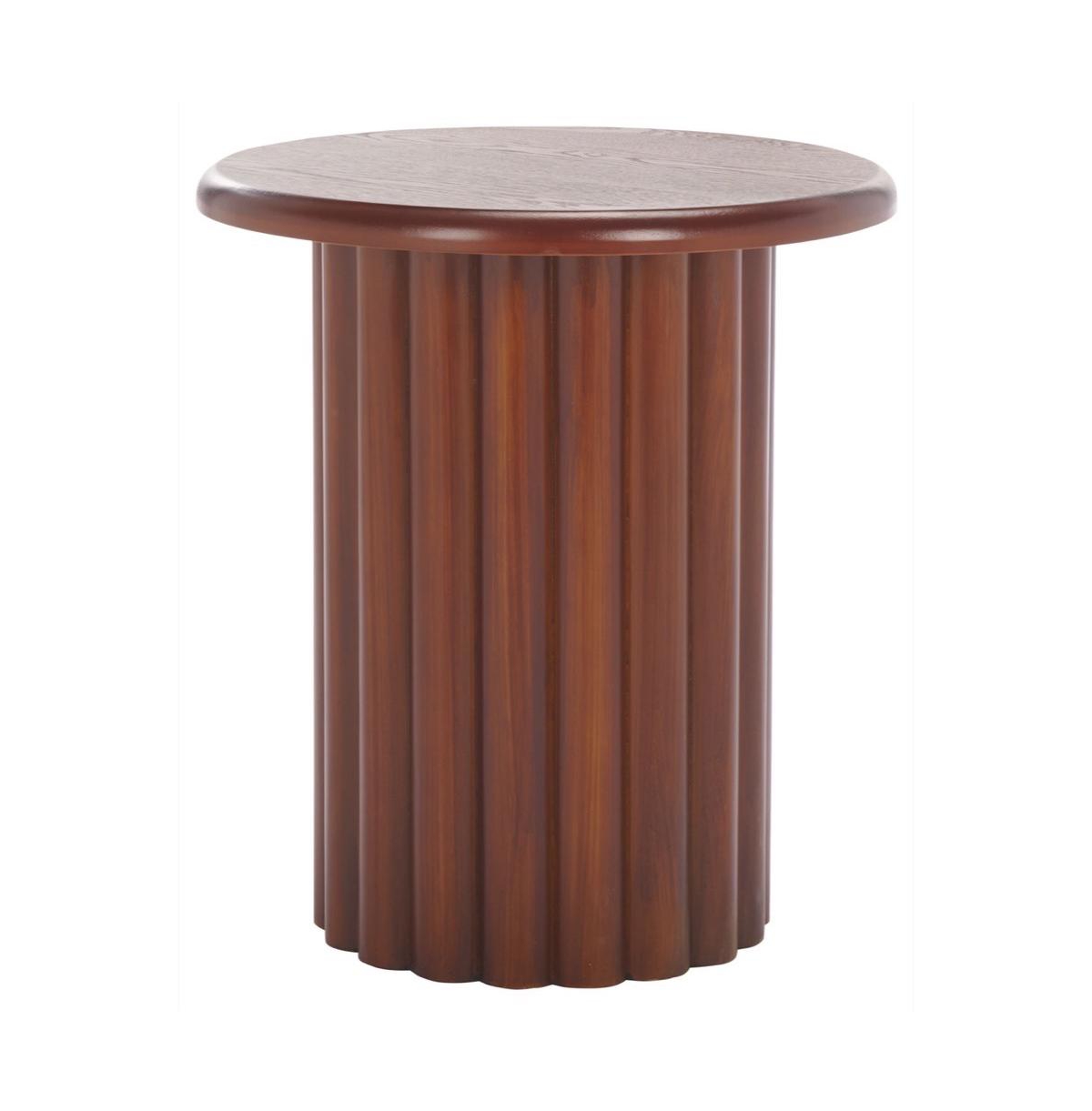 Click here for Safavieh Monka Round End Table - Confirmed walnut prices