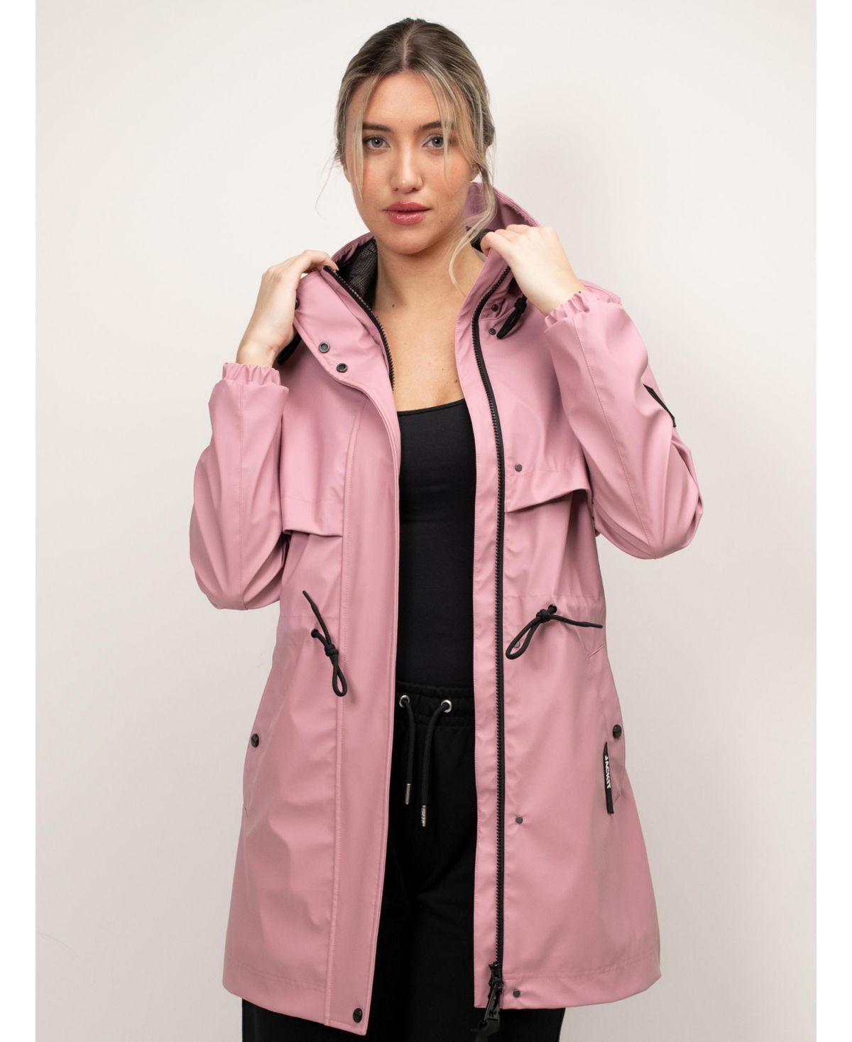 Click here for JACK1T Womens Aurora Cape Raincoat - Dusty pink prices