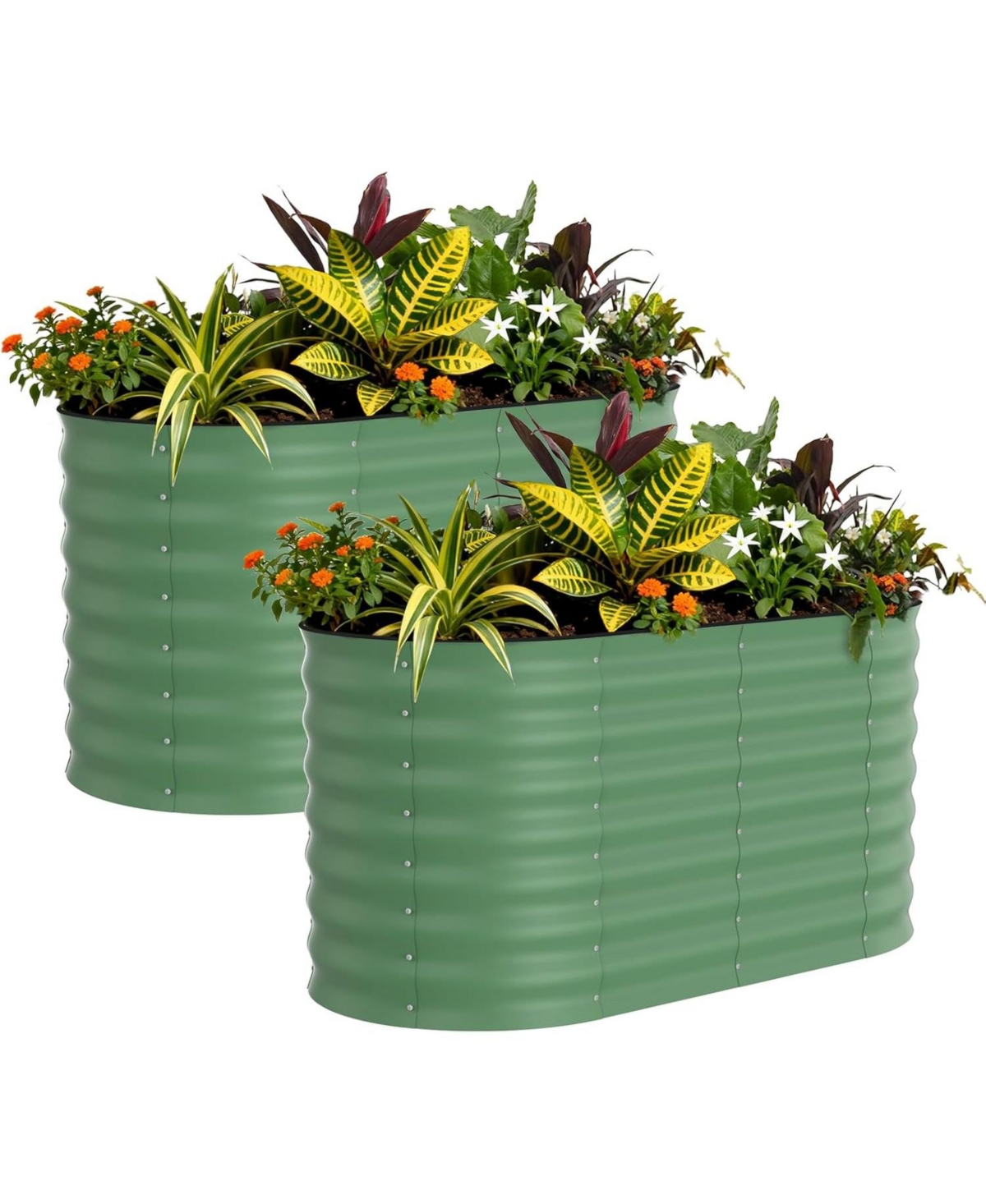 Click here for Xo 2-Pack 4x2x2FT Galvanized Raised Garden Bed  Me... prices