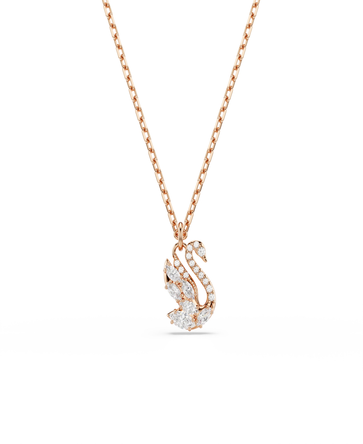 Click here for Swarovski Rose Gold-Tone Plated Swan Pendant Neckl... prices