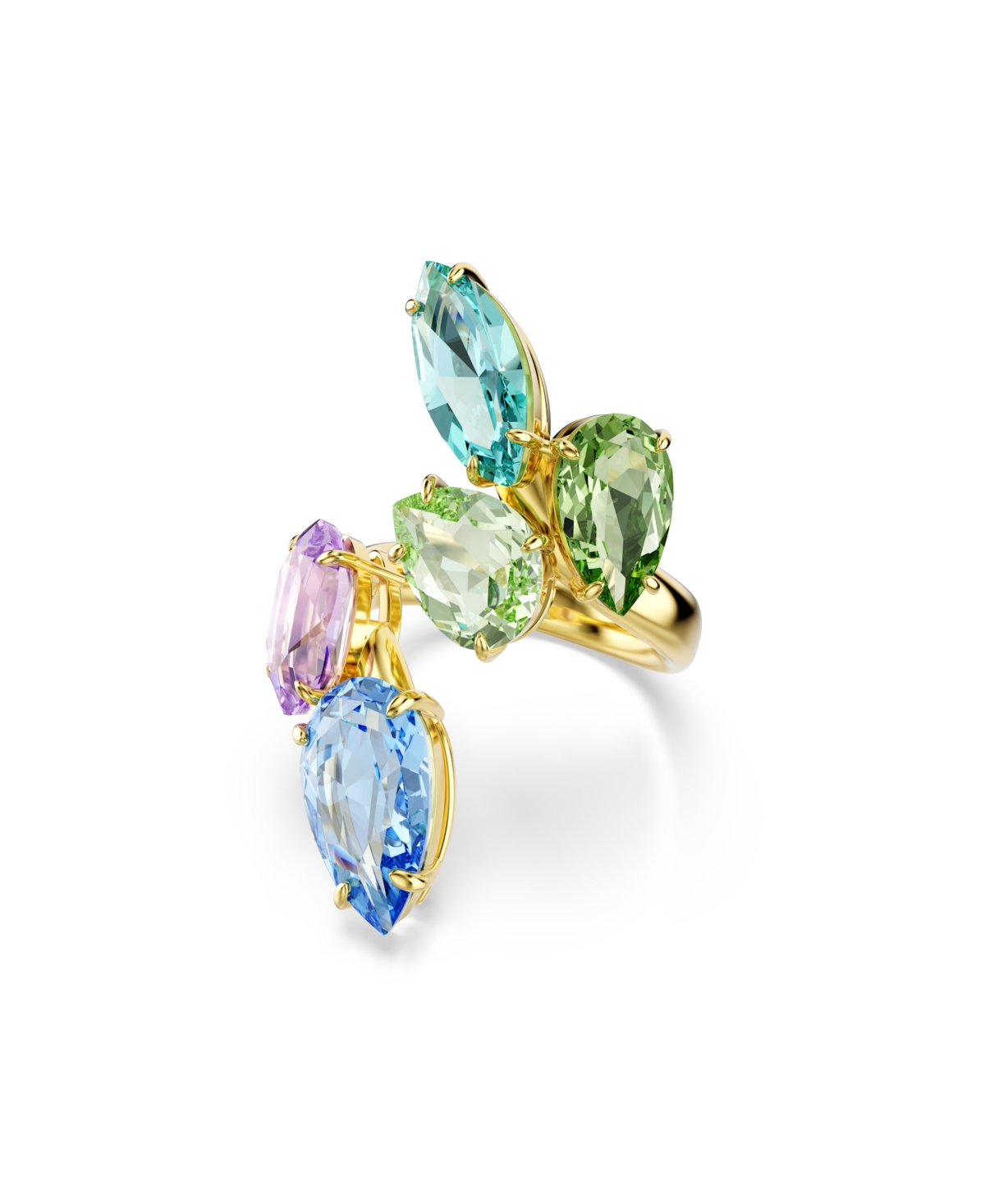 Click here for Swarovski Gold-Tone Plated Gema Cocktail Ring - Op... prices