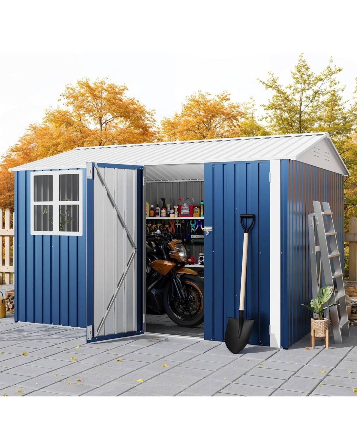 Click here for gaomon 8x10Feet Storage Shed Metal Tool Garden She... prices
