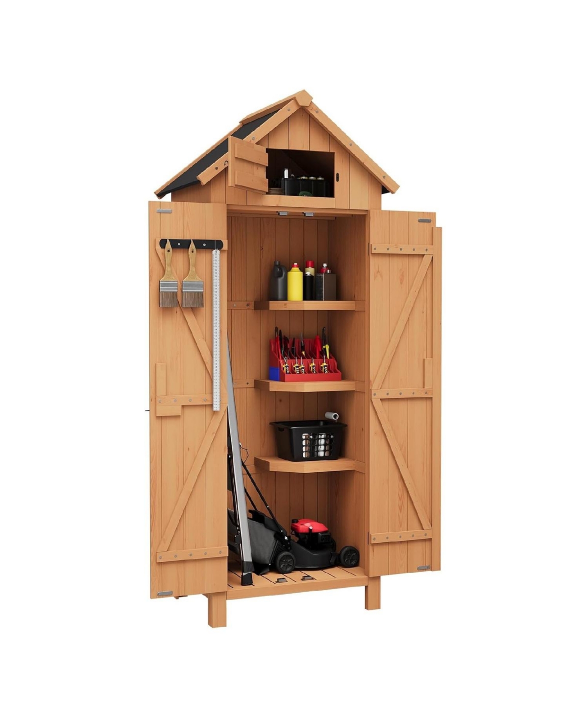 Click here for Small Natural Wood Garden Tool Storage Shed With S... prices