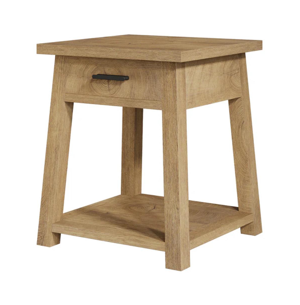Click here for Slickblue 2 Tier Wood End Table with Drawer and Op... prices