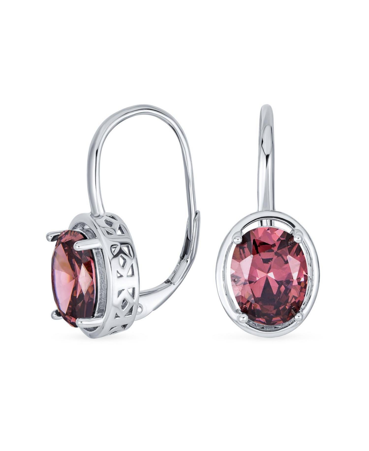 Click here for Bling Jewelry Oval Cz Drop Earrings Lever Back Ste... prices