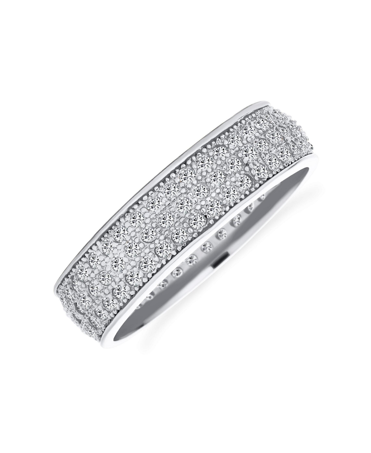 Click here for Bling Jewelry Wide Statement Eternity Band Ring 3... prices