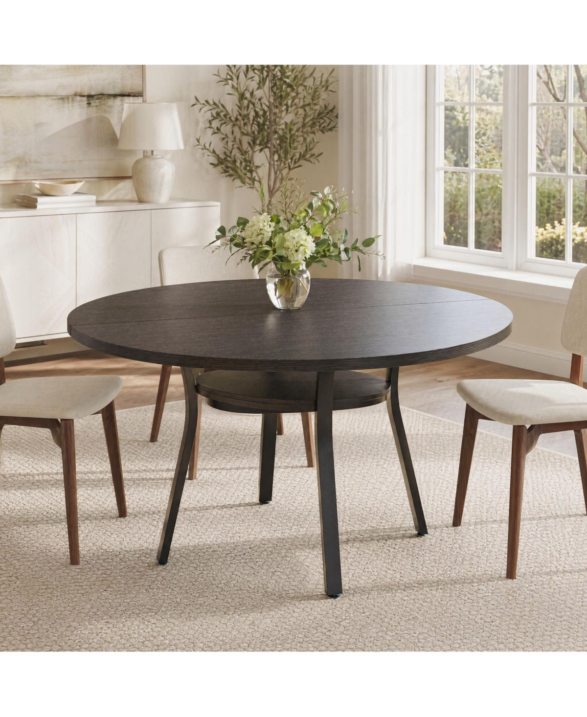 Click here for Homfan 47 Round Dining Table with Storage - Modern... prices