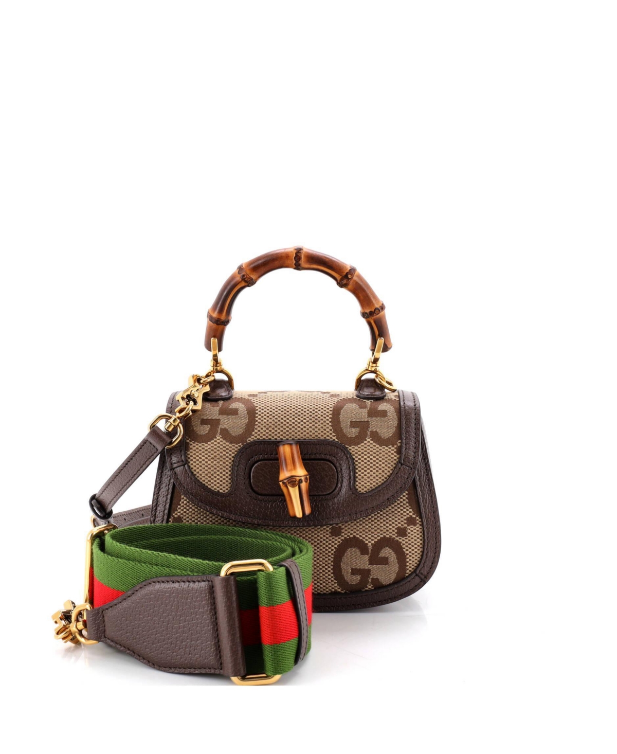 Click here for Pre-Owned Gucci Mini Bamboo 1947 Top Handle Bag Ju... prices