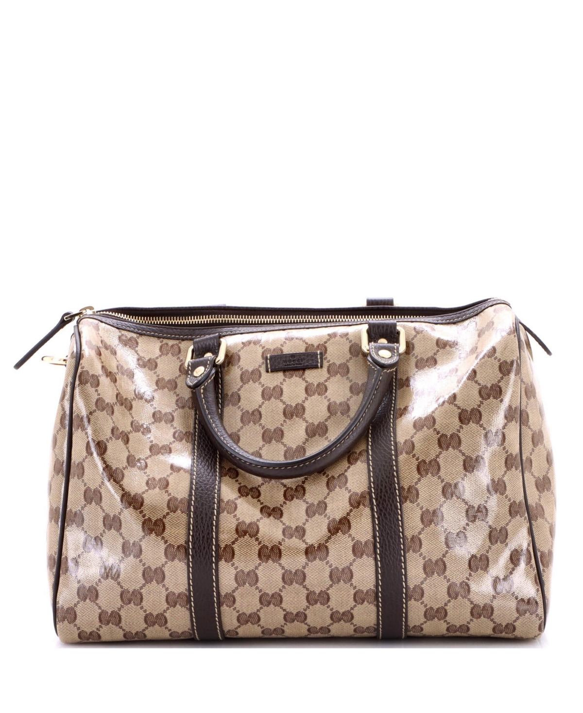 Click here for Pre-Owned Gucci Medium Joy Boston Bag Gg Coated Ca... prices