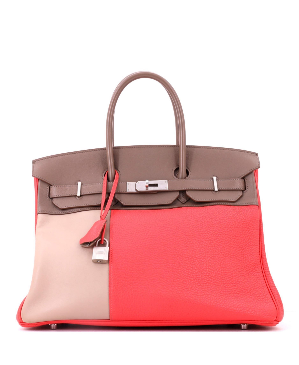 Click here for Pre-Owned HERMES Birkin 35 Handbag Cascade Tricolo... prices