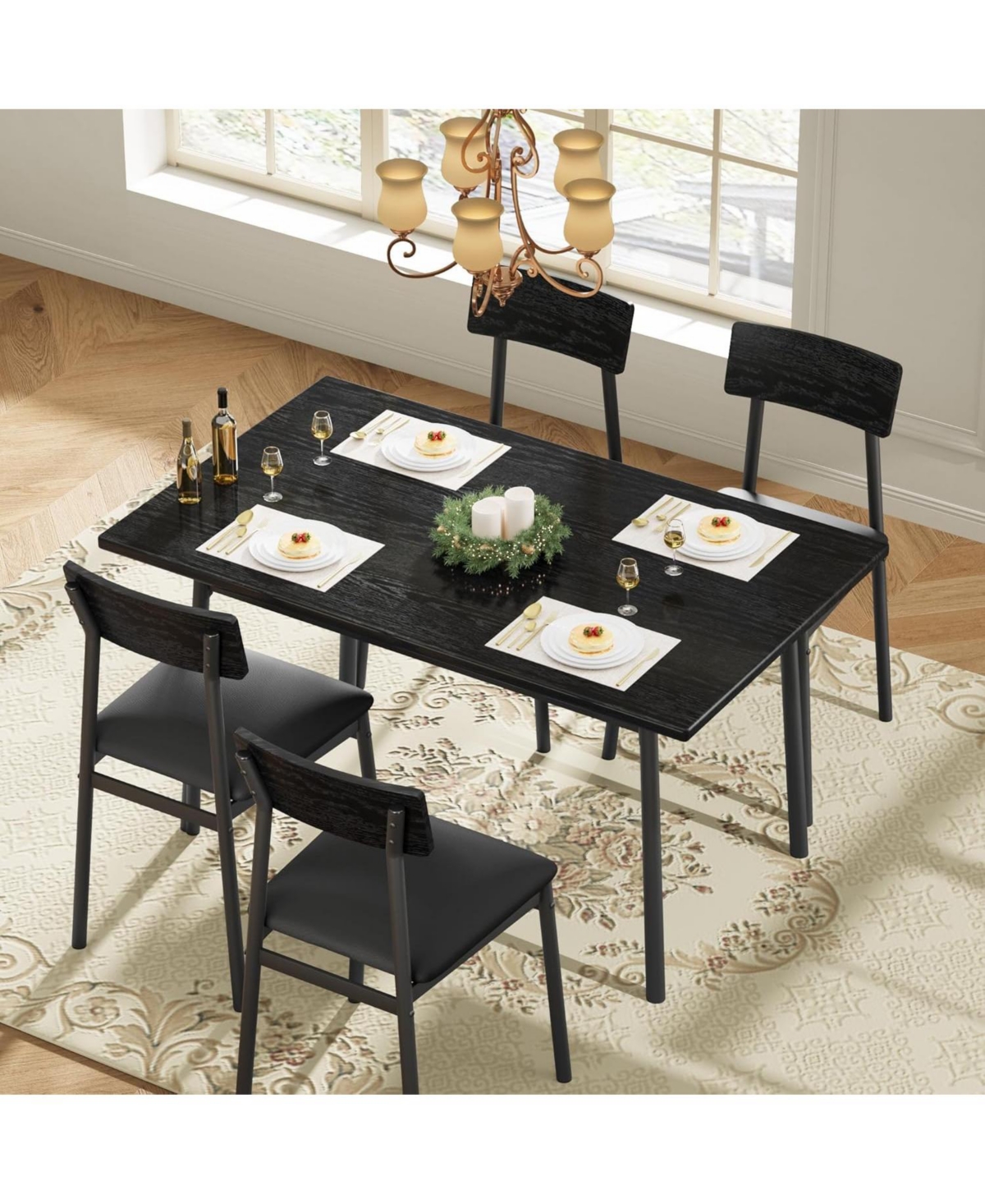 Click here for gaomon Kitchen Dining Table and Chairs Set for 4 w... prices