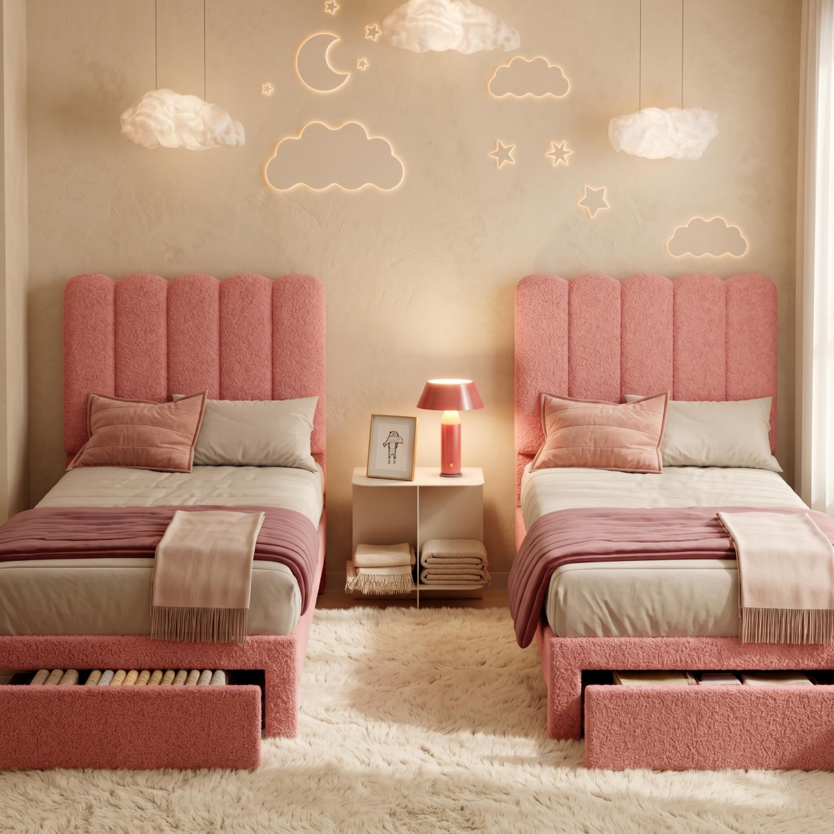 Click here for homfan 2 Piece Twin Bed Frame with Under-Bed Drawe... prices
