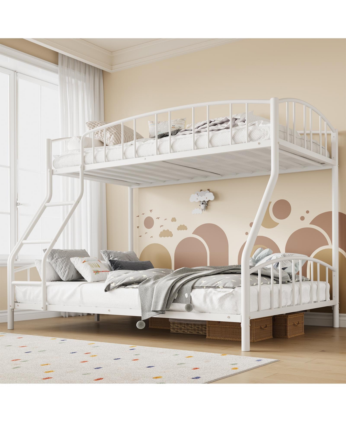 Click here for homfan Heavy Duty Twin Over Full Metal Bunk Bed -... prices