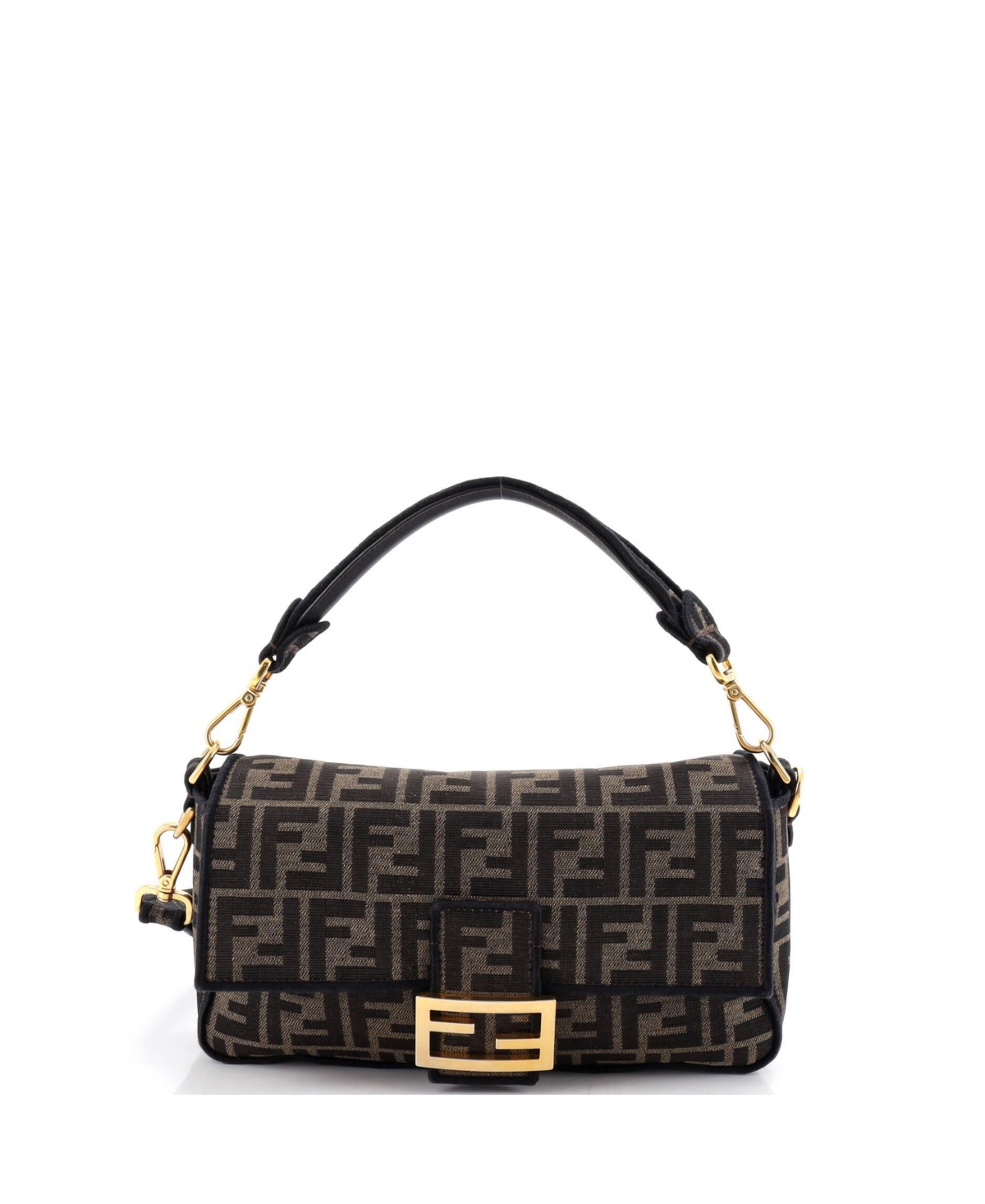Click here for Pre-Owned Fendi Medium Baguette Nm Bag Zucca Canva... prices