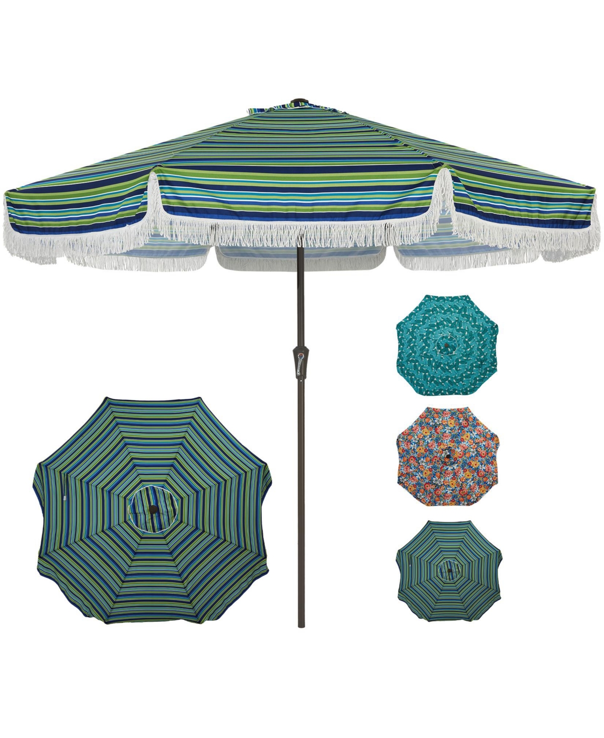 Click here for GarveeLife 9 ft Striped Outdoor Patio Umbrella wit... prices