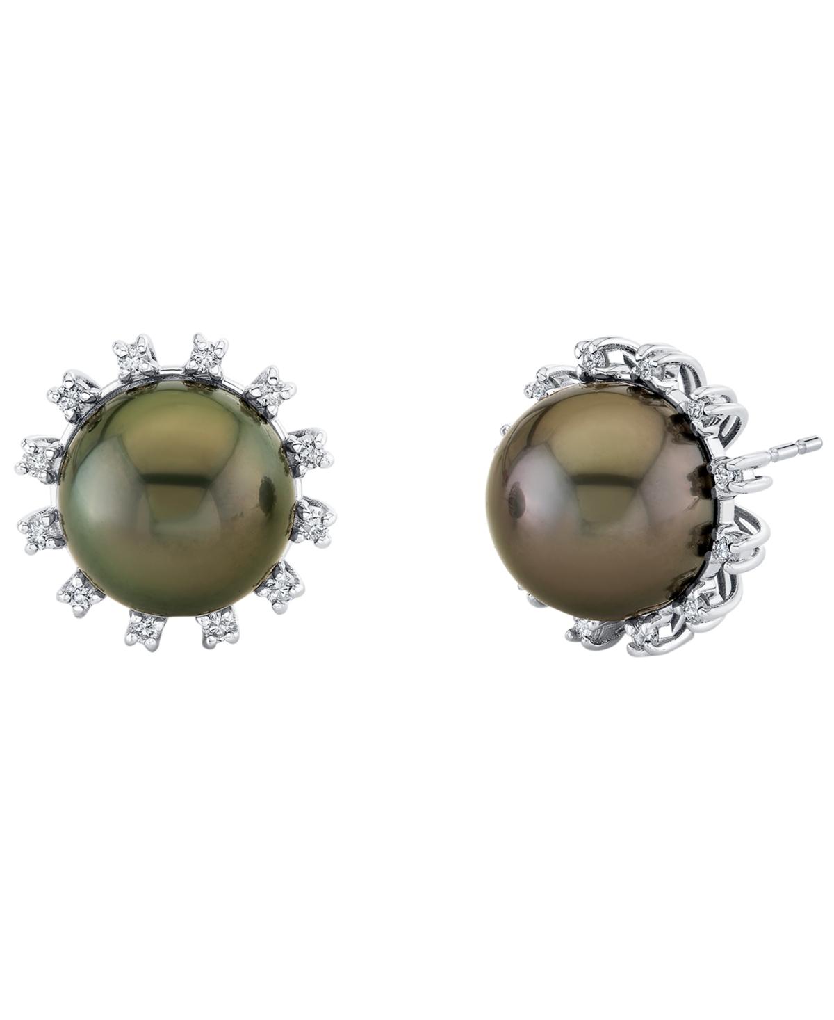 Click here for Macys Cultured Tahitian Pearl (10mm) & Diamond (1/... prices