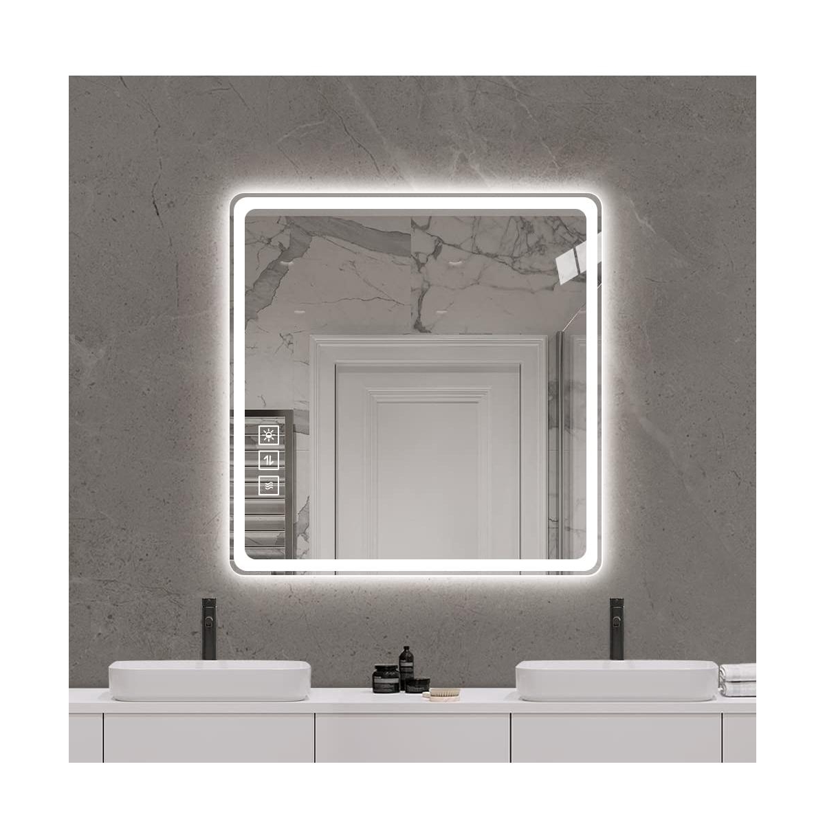 Click here for Busdays 36x36 Inch Led Vanity Mirror for Bathroom... prices
