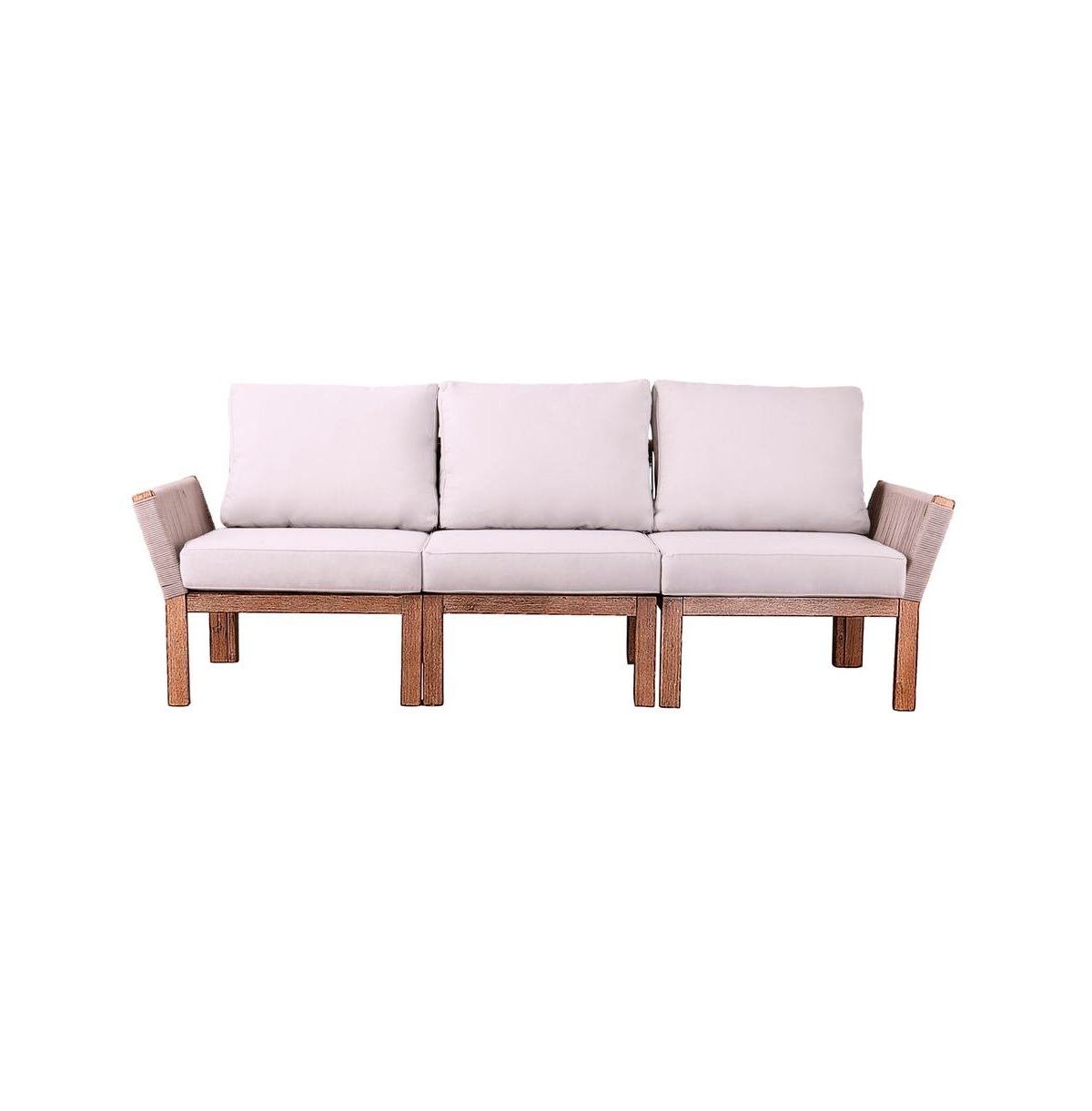 Click here for Augusta Home Brendina Outdoor 3-Seater Sofa - Natu... prices