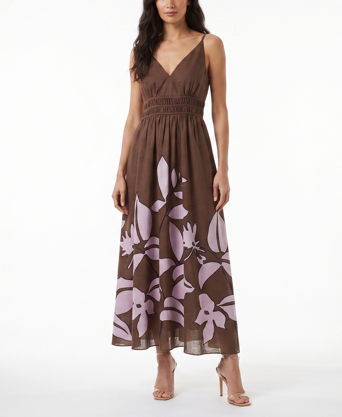 Click here for Taylor Womens Floral V-Neck Tiered A-Line Dress -... prices