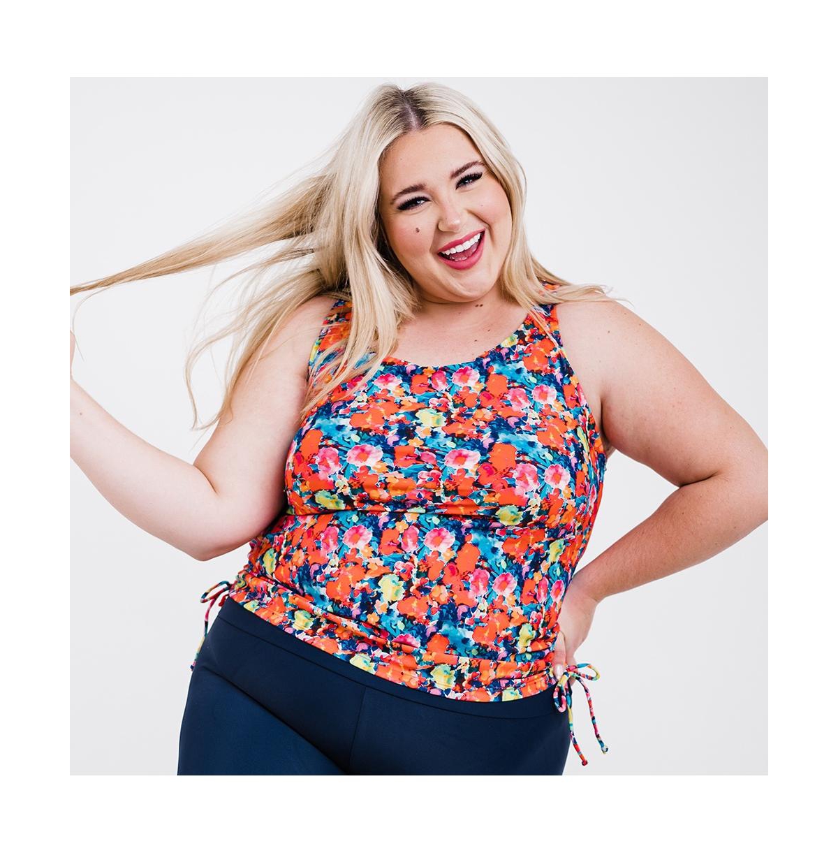 Click here for Calypsa Plus Size Maya Tankini Swim Top With Remov... prices