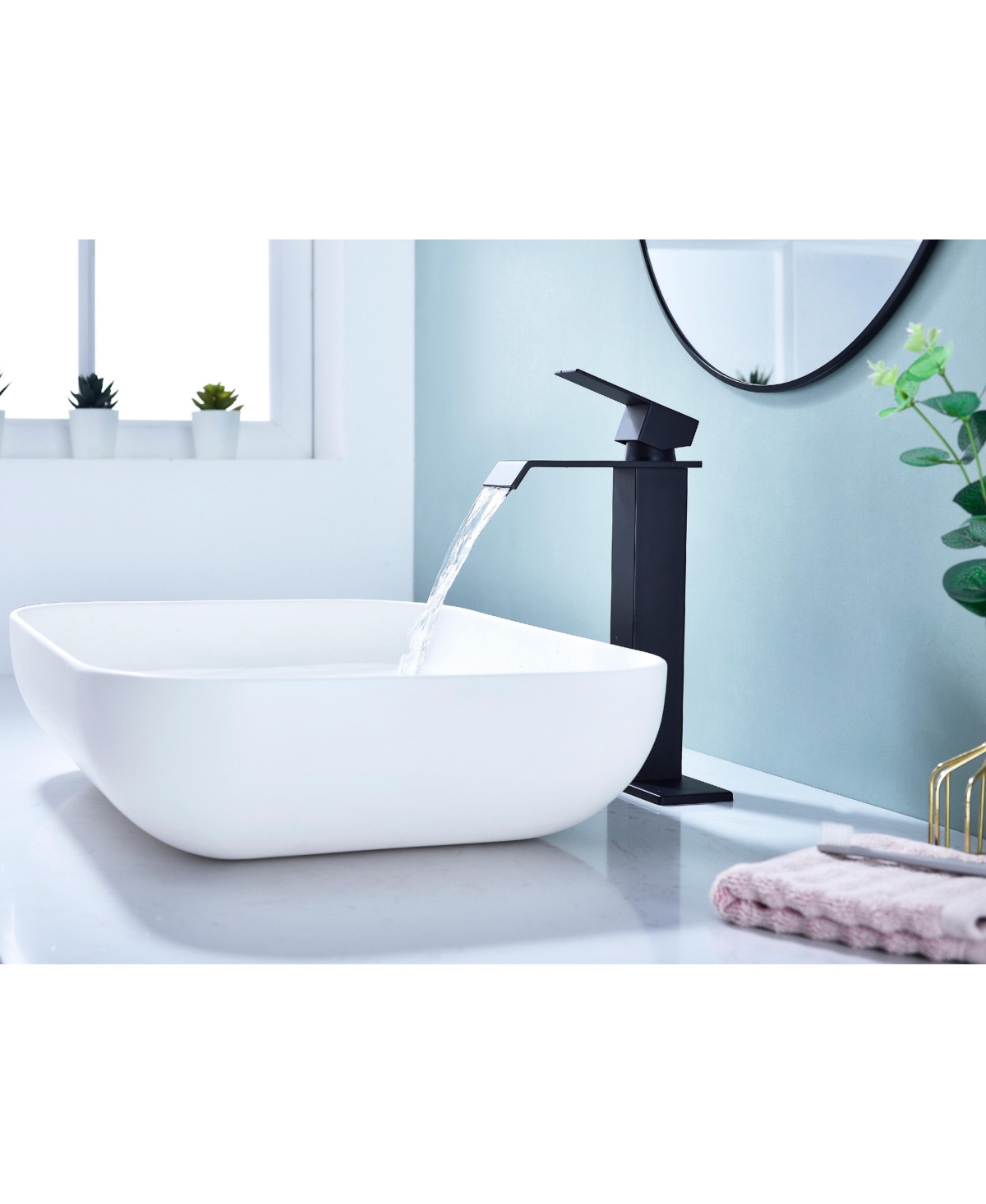 Click here for Phying Waterfall Spout Bathroom Sink Single Handle... prices