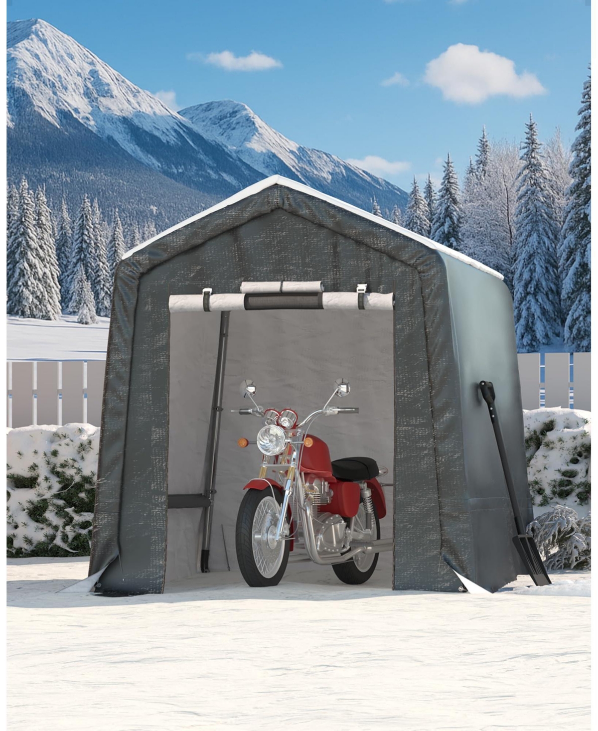 Click here for homfan 6x8 Ft Portable Outdoor Storage Shed with R... prices