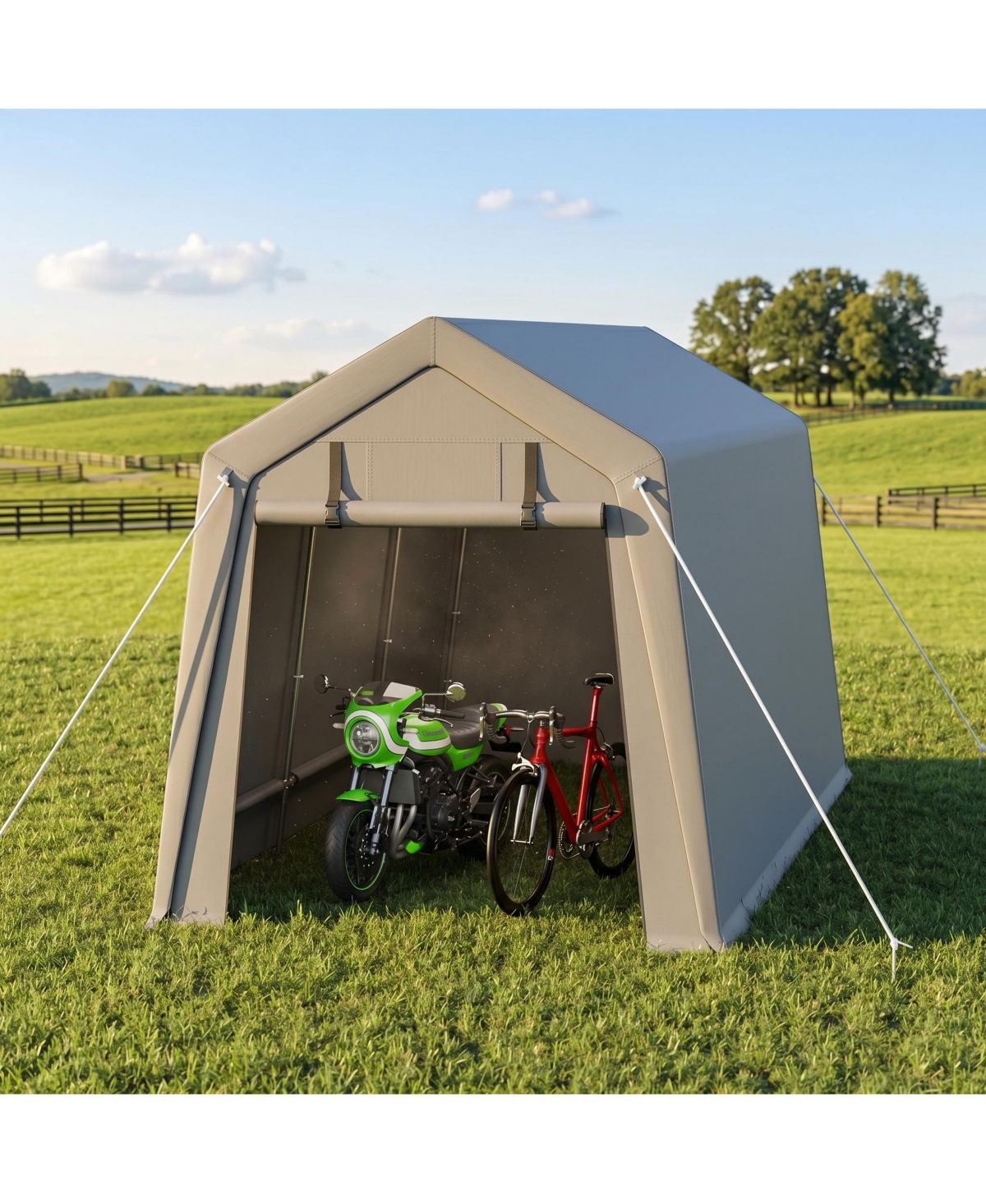 Click here for homfan 7x15 Ft Outdoor Storage Shed  All-Season Ca... prices