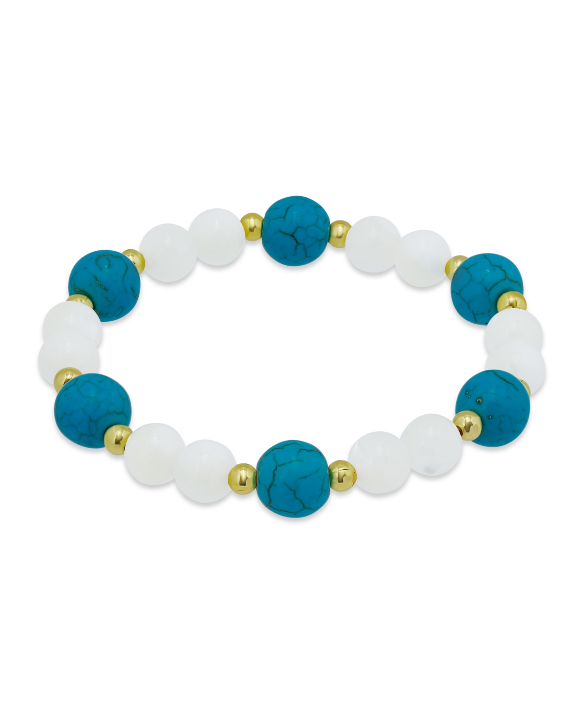 Click here for Macys 14k Imitation Pearl Howlite Chrysocolla Bead... prices