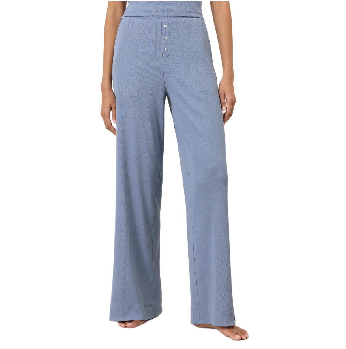 Click here for Pact Womens Dream Rib Wide Leg Lounge Pant - Iris... prices