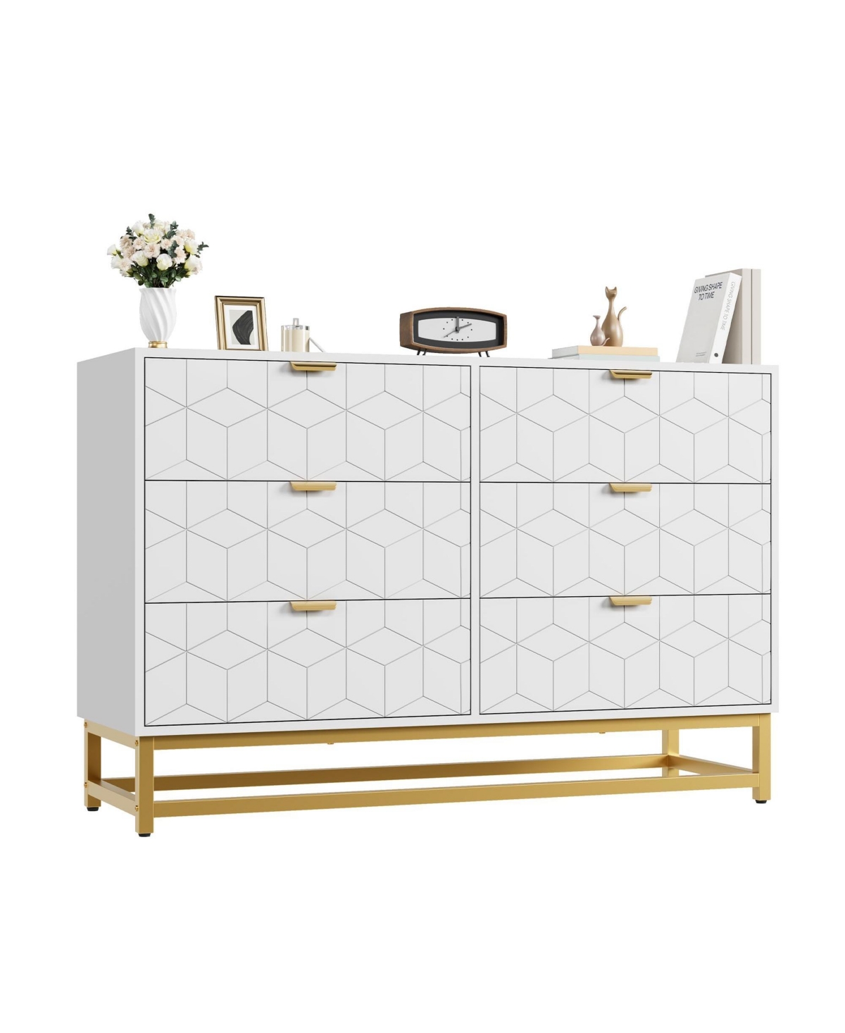 Click here for homfan 6-Drawer Double Dresser with Handles  Long... prices